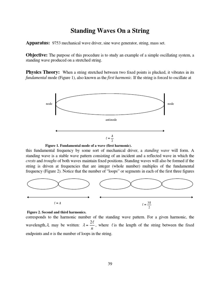 Standing Waves on a String Experiment | PDF | Waves | Normal Mode
