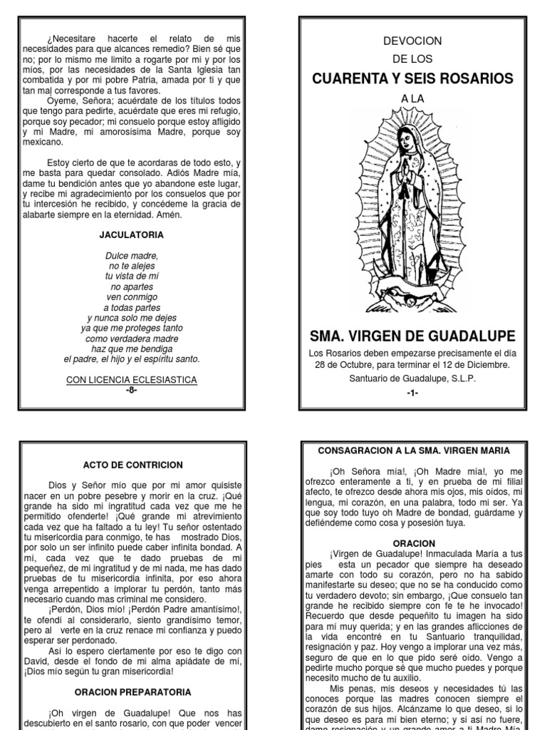 Cuarenta y Seis Rosarios | PDF | Perdón | Pecado