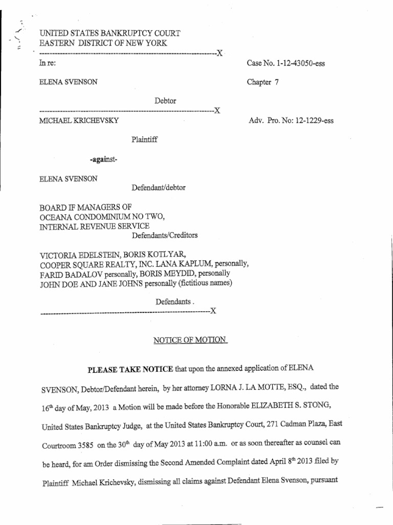 Lorna Lamotte Motion To Dismiss 2ND Amended Complaint | PDF ...