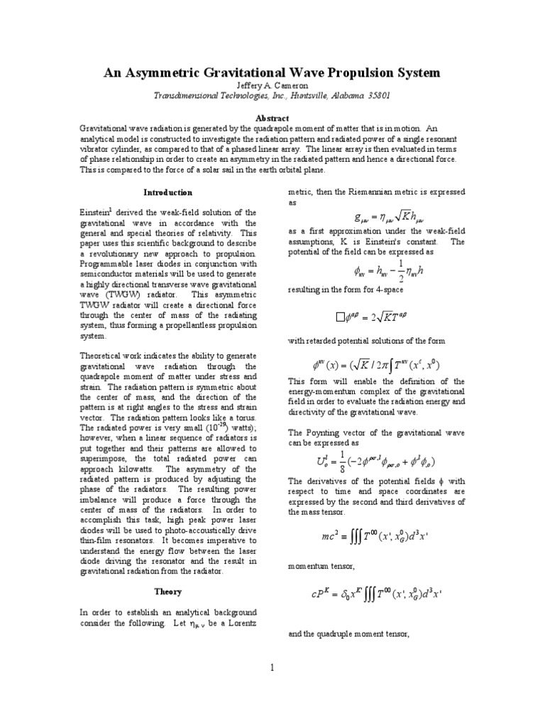 Antigravity Propulsion Theory - Proven To Work! | PDF | Spacecraft ...