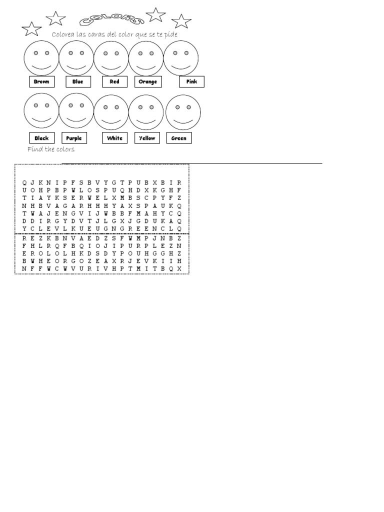 Color Word Search Puzzle | PDF