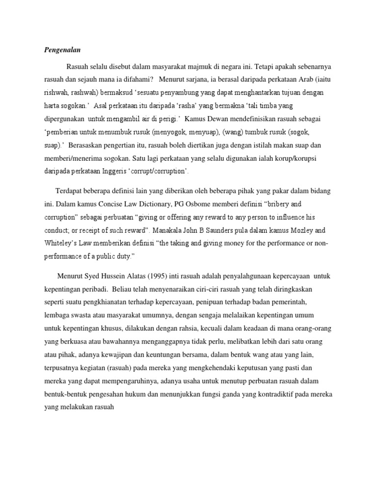 Pengenalan Rasuah | PDF