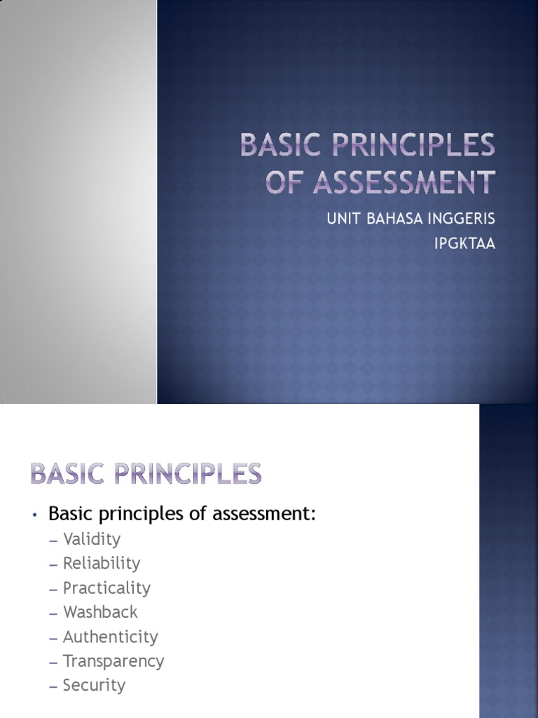 Principles of Assessment | PDF | Test (Assessment) | Multiple Choice