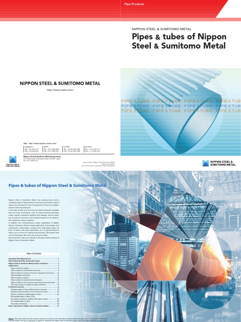 Pipe & Tube of NSSMC | PDF | Rolling (Metalworking) | Pipe (Fluid ...