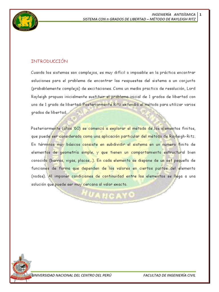 Metodo de Rayleigh Ritz-Teoria | PDF | Integral | Método de elementos ...