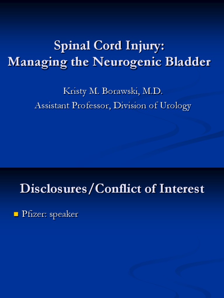 Neurogenic Bladder In Sci Urination Urinary Bladder