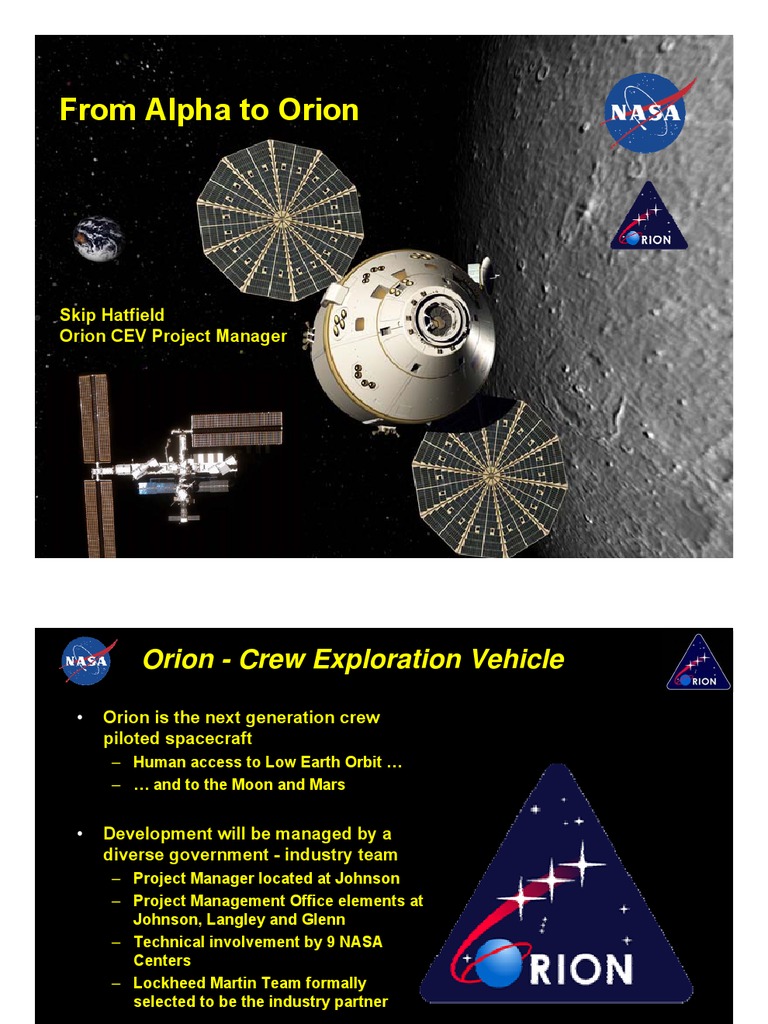NASA Orion Crew Exploration Vehicle - 2007 | PDF | Orion (Spacecraft ...