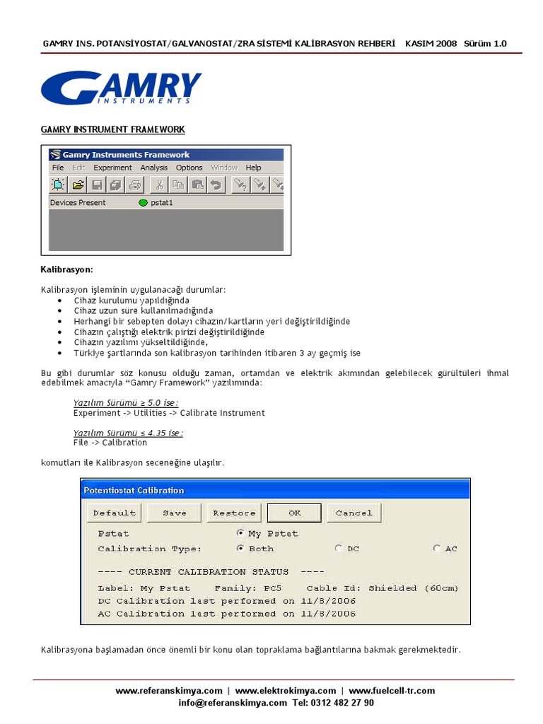 Gamry TR Kalibrasyon v1.0 | PDF