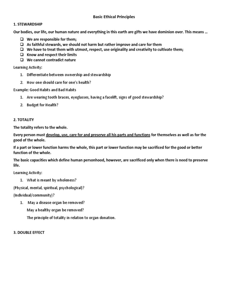 Basic Ethical Principles | PDF | Informed Consent | Autonomy