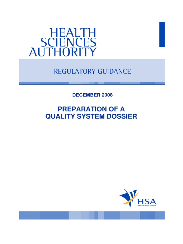 GUIDE-MQA-019-005 (Preparation of A Quality System Dossier) | PDF ...
