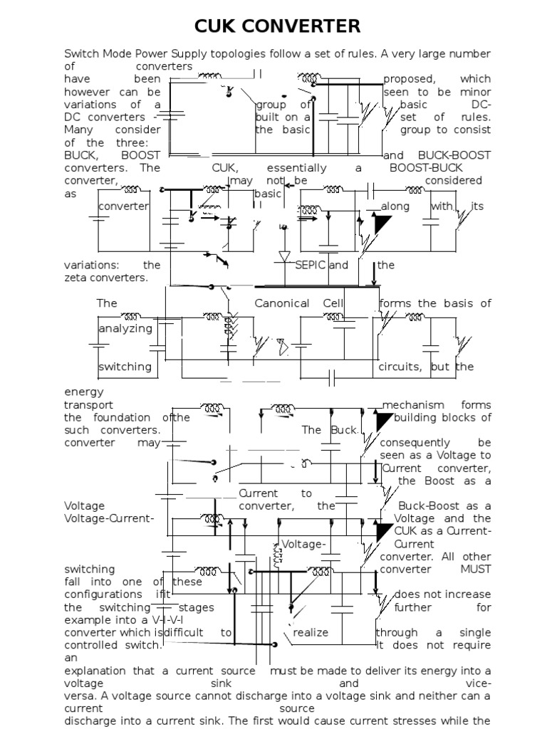 CUK Converter | PDF | Force | Electrical Engineering