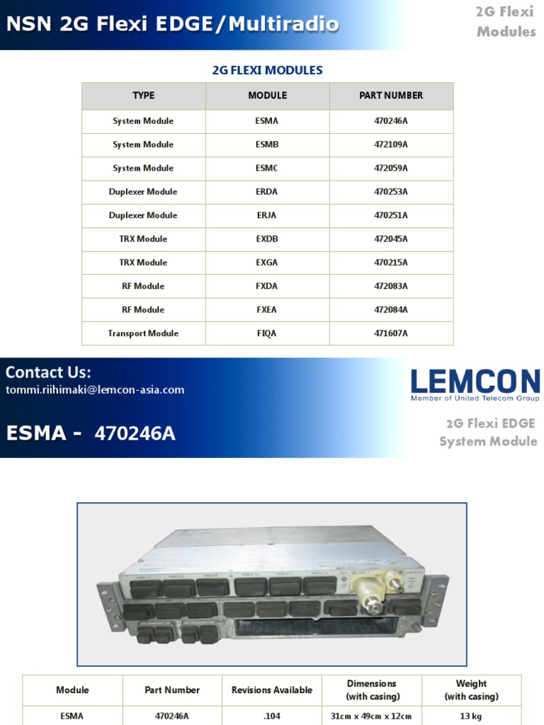 NSN 2g Flexi Edge Multiradio Modules | PDF | Computers