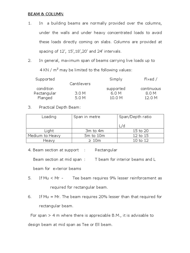 Beam & Column | PDF | Beam (Structure) | Column