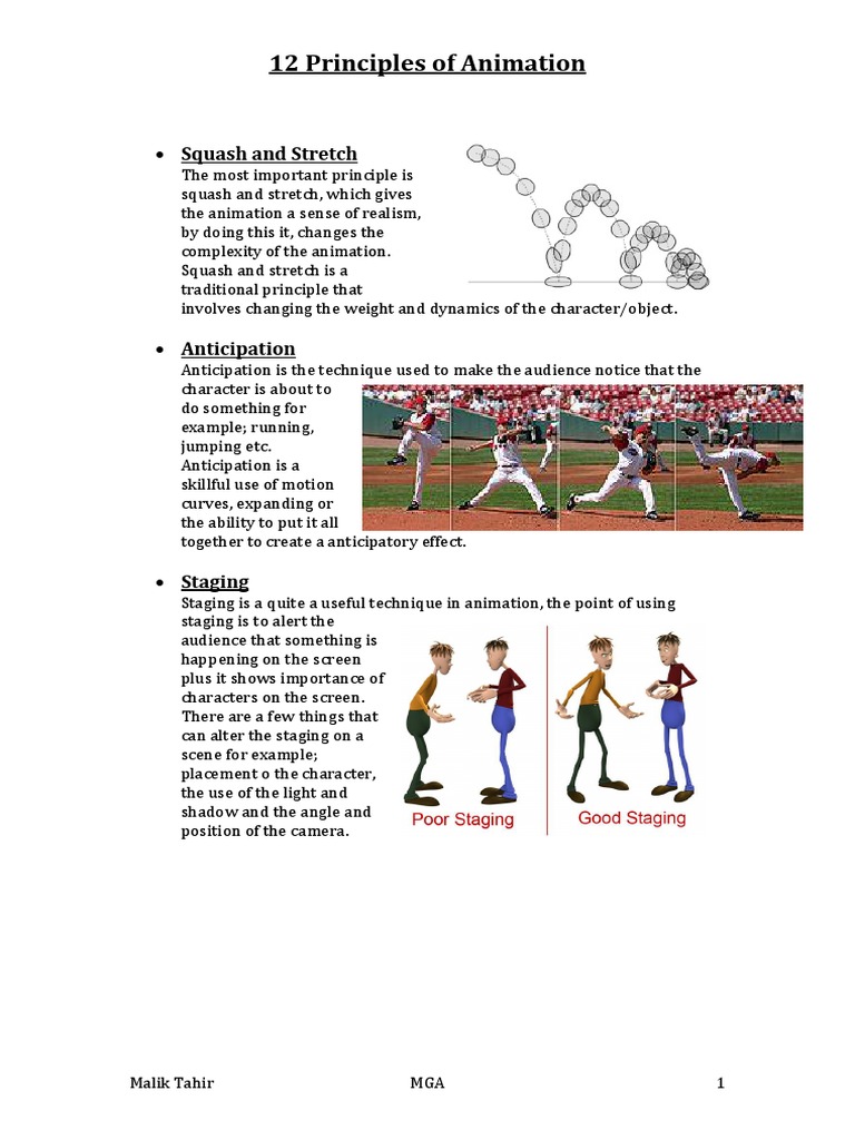 12 Principles Of Animation Squash And Stretch Pdf Animation Leisure