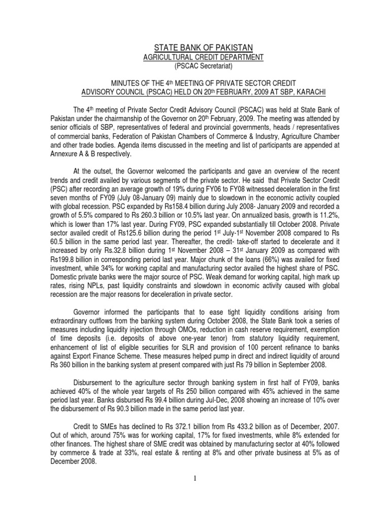 State Bank of Pakistan | PDF | Banks | Loans