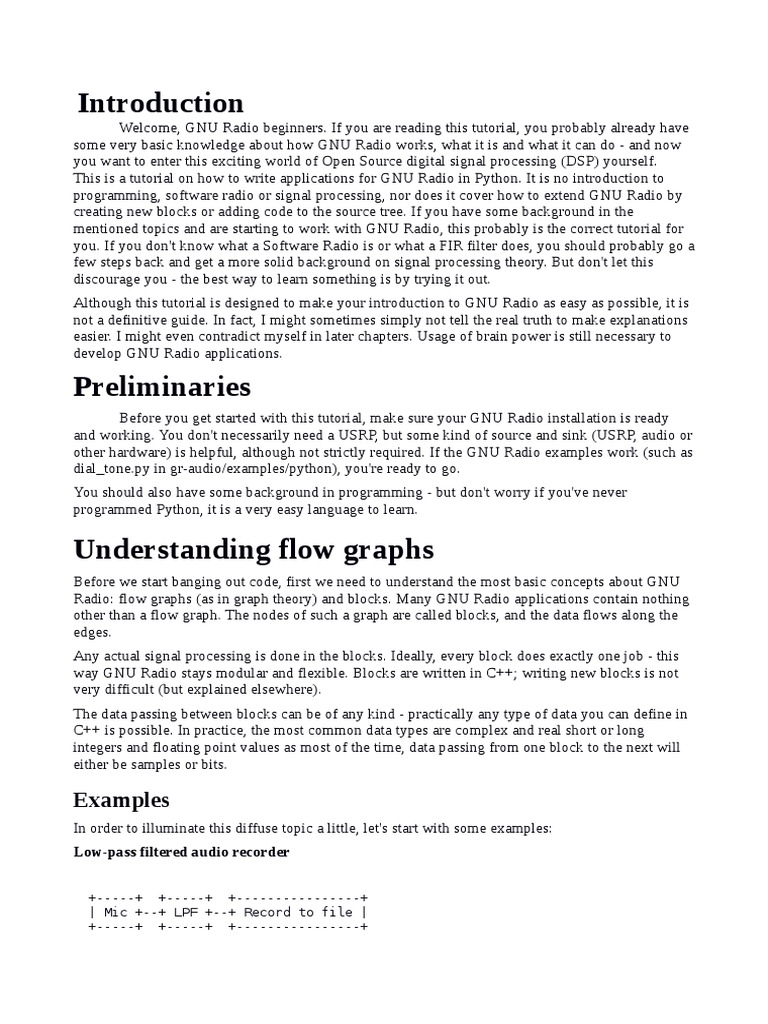Gnuradio Training Pdf Parameter Computer Programming Python Programming Language