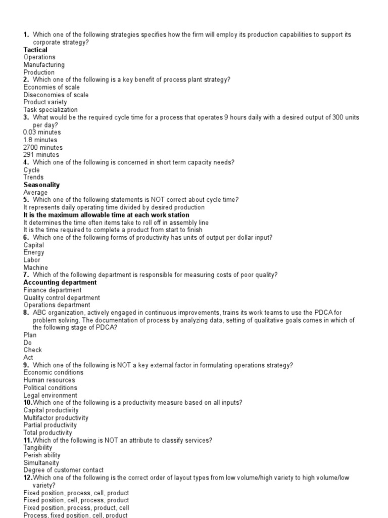POMA | PDF | Six Sigma | Strategic Management