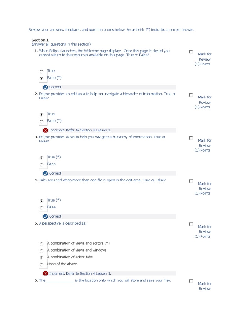 Review Your Answers | PDF