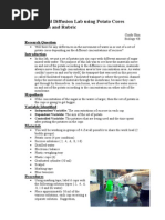 Apple Osmosis Lab: Sugar Solution Effects | PDF | Osmosis | Chemistry