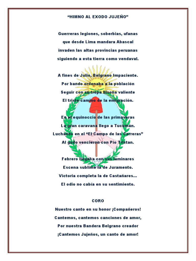 Himno Al Exodo Jujeño | PDF