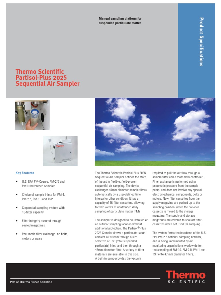 Partisol-Plus 2025 | PDF | Particulates | Sampling (Signal Processing)