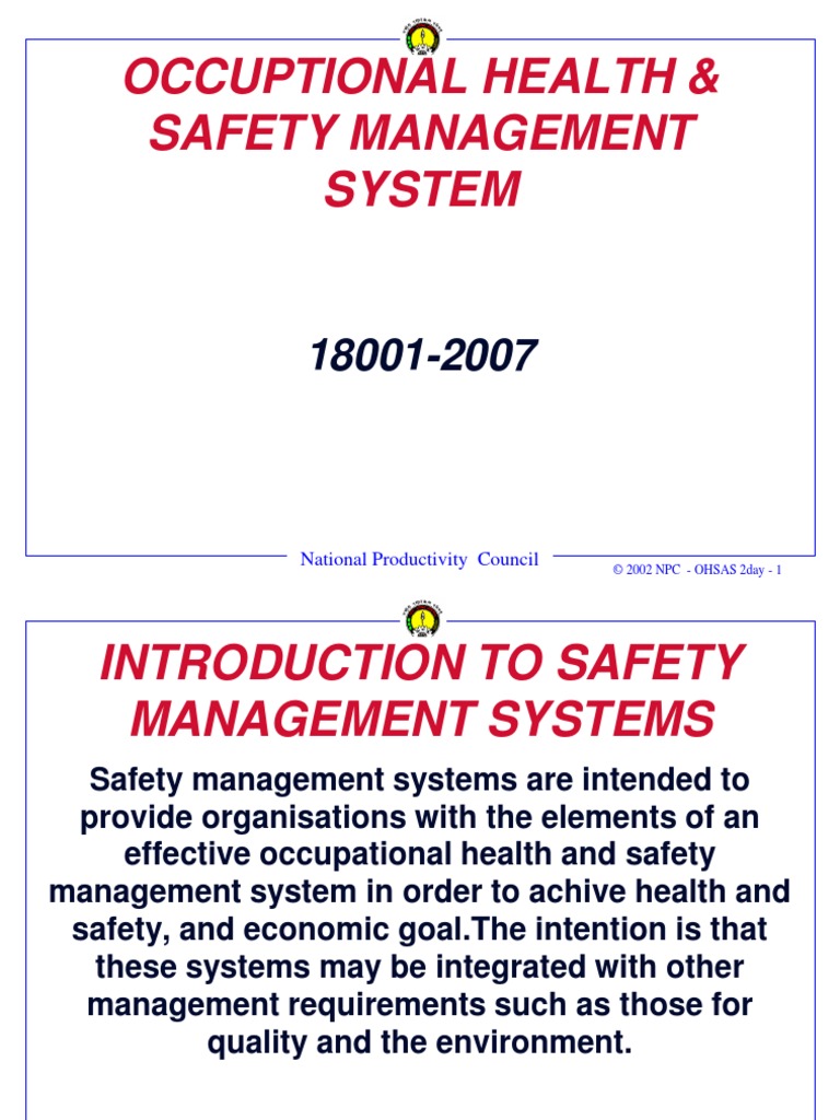 Occuptional Health & SAFETY | PDF | Occupational Safety And Health ...