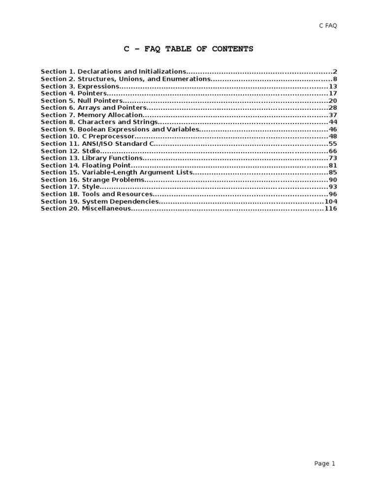 C Faq | Download Free PDF | C (Programming Language) | Pointer (Computer Programming)