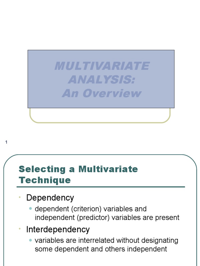 Multivariate Analysis | PDF | Factor Analysis | Cluster Analysis