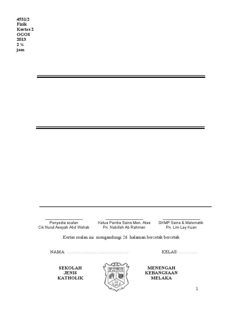 TRIAL SPM Paper 2 | PDF
