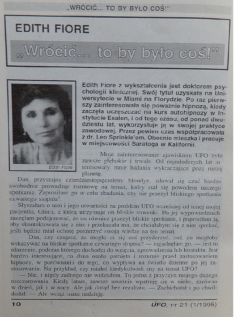 Edith Fiore - Wrócić ..To by Było Coś | PDF