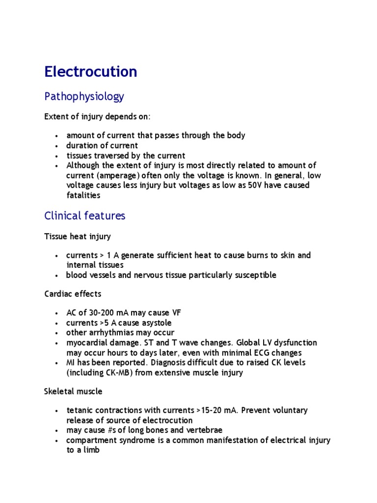 Electrocution | PDF | Electric Shock | Health Sciences