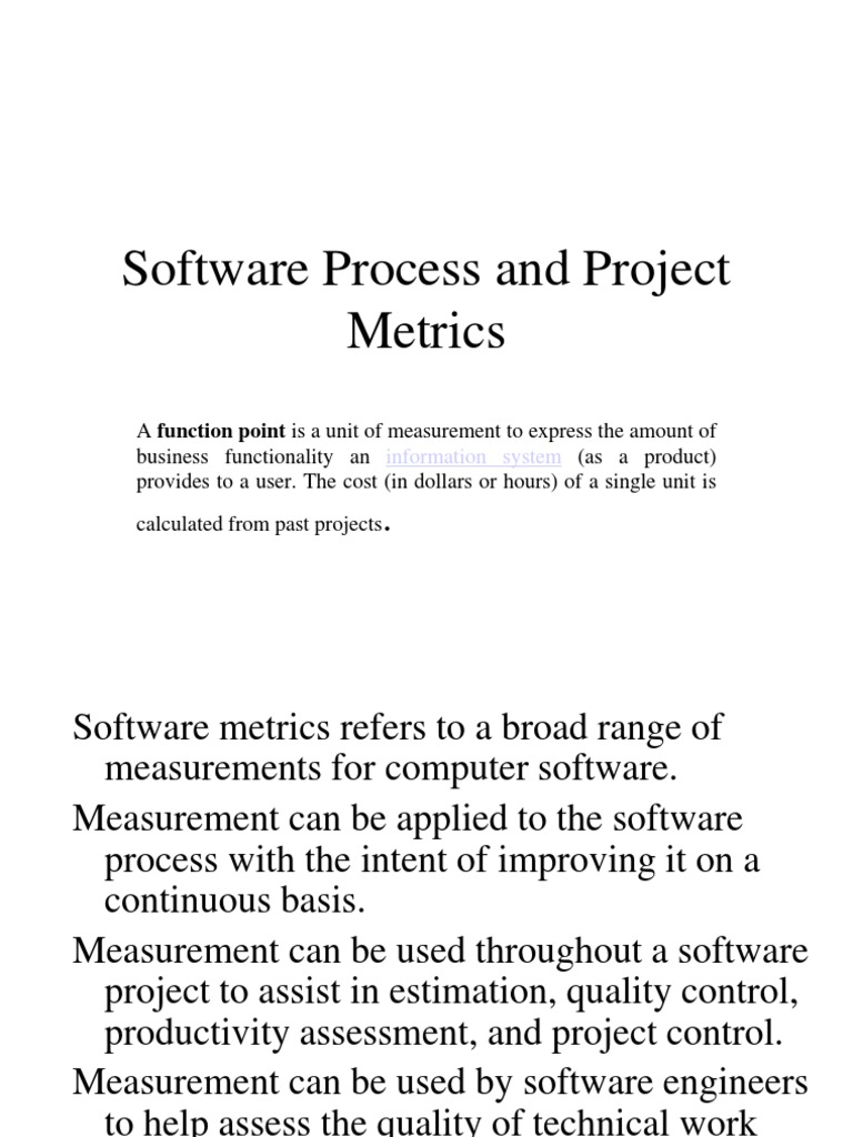 Software Process and Project Metrics: Information System | PDF ...