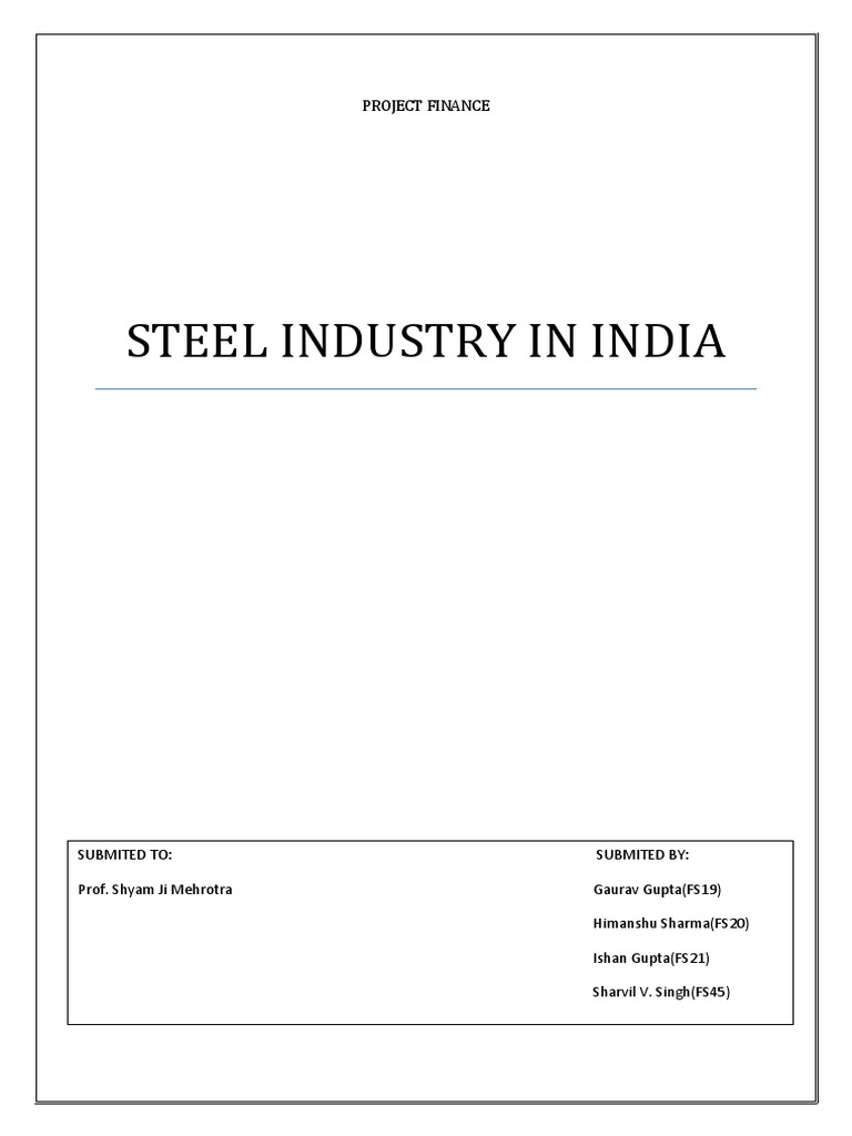Steel Industry in India: Project Finance | PDF | Investing | Dividend