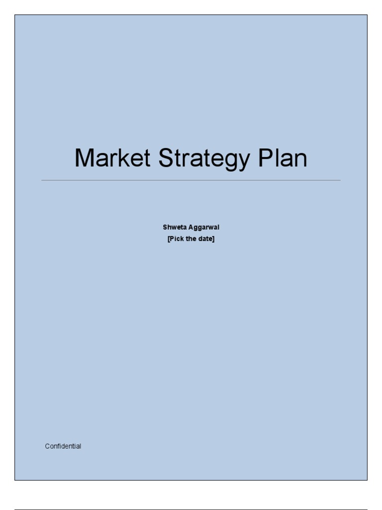 Marketing Strategy Plan | PDF | Marketing Strategy | Sales