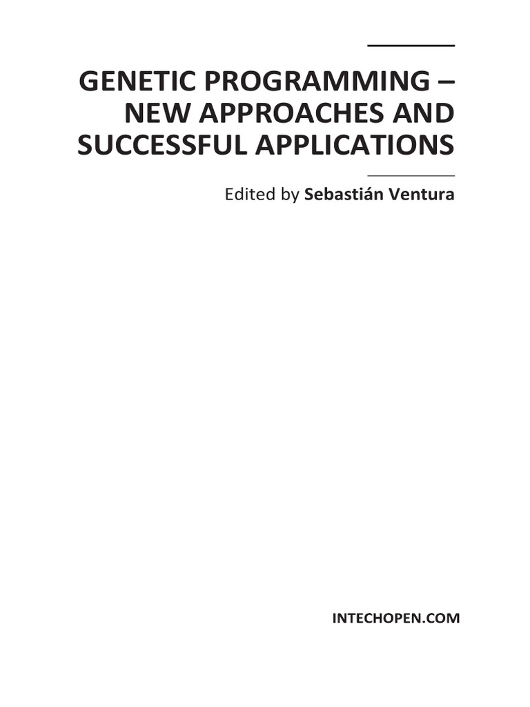 Genetic Programming New Approaches and Successful Applications | PDF ...