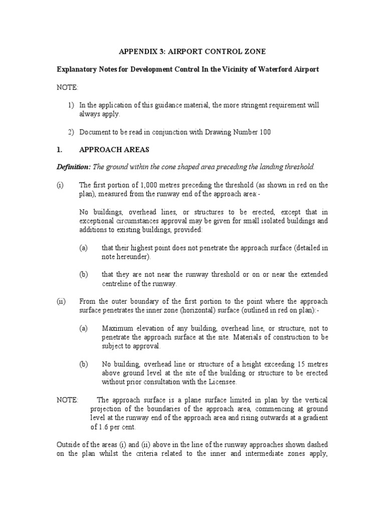 Appendix 3 - Airport Control Zones | PDF | Runway | Airport