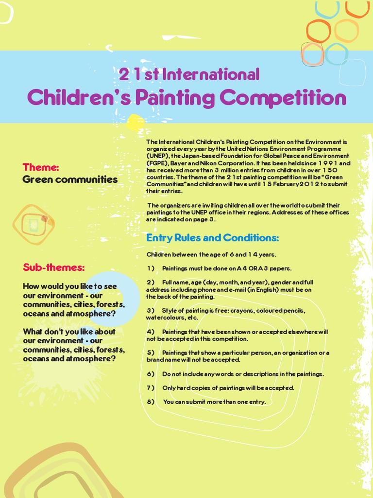 21st Children's Painting Competition | PDF | Paintings
