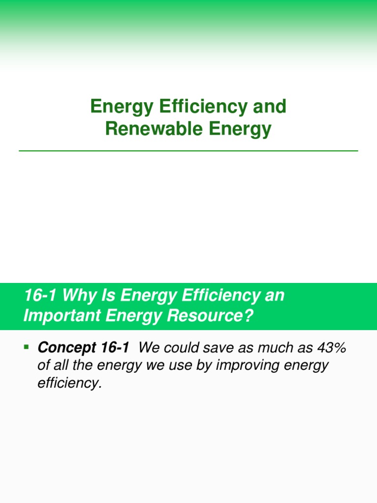 APES Chapter 16 Energy Efficiency and Renewable Energy | PDF | Biofuel ...
