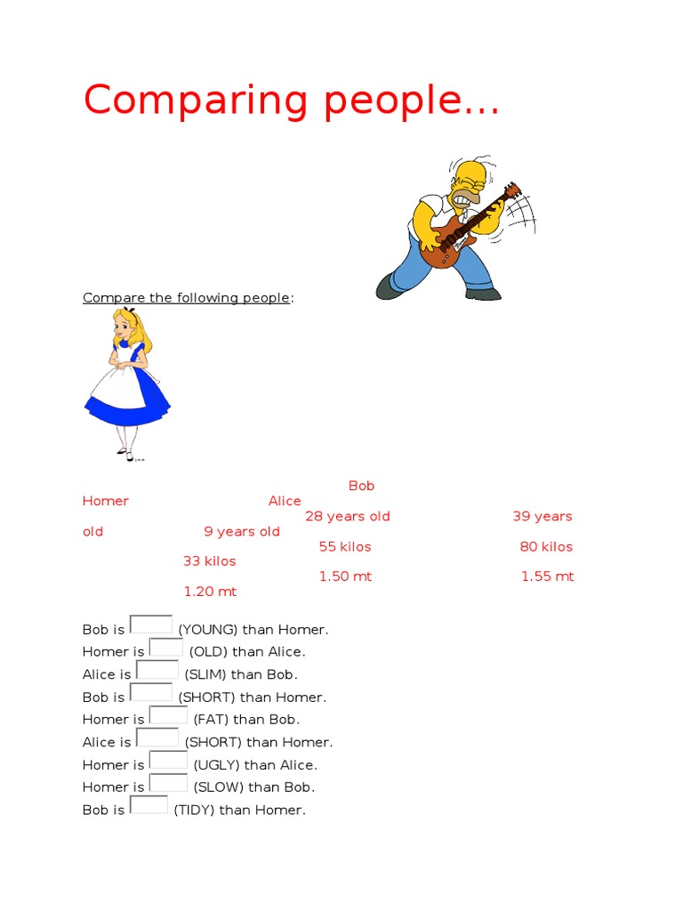 Comparing People | PDF