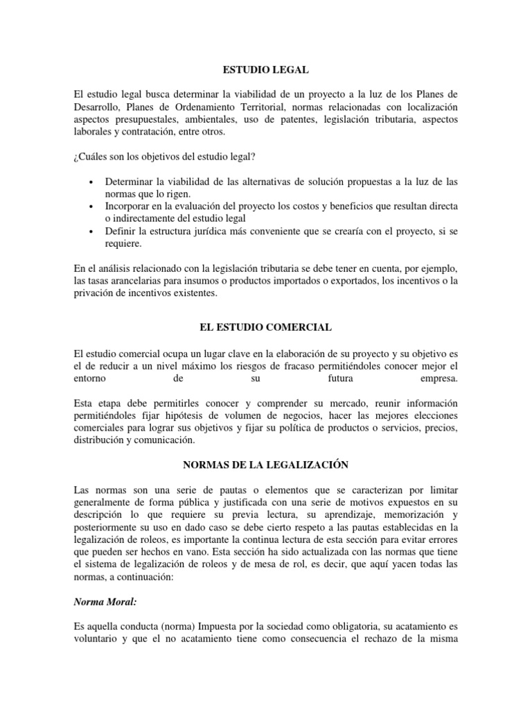 Estudio legal.docx | Producto (Negocio) | Negocios