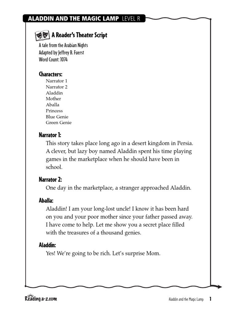 Aladdin and The Magic Lamp | PDF