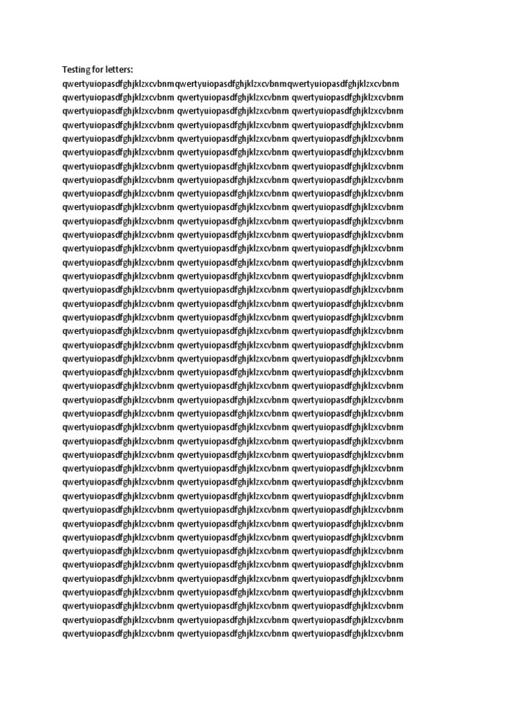 Keyboard Test Part 1 | PDF