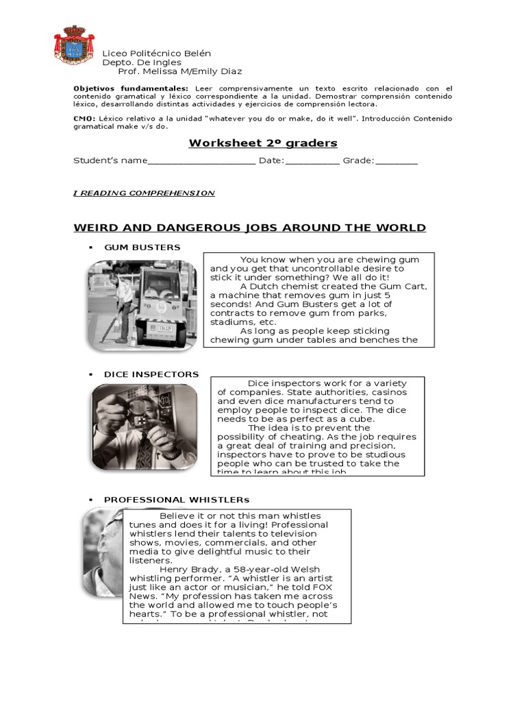 Unusual Jobs | PDF | Odor | Snake