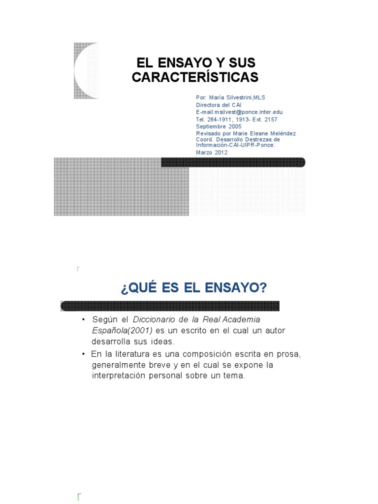 Como Realizar Un Ensayo