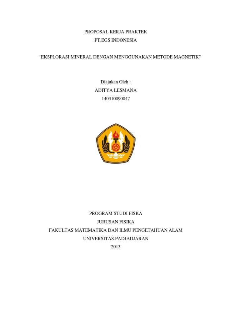 Contoh Proposal Kerja Praktek Di UNPAD | PDF