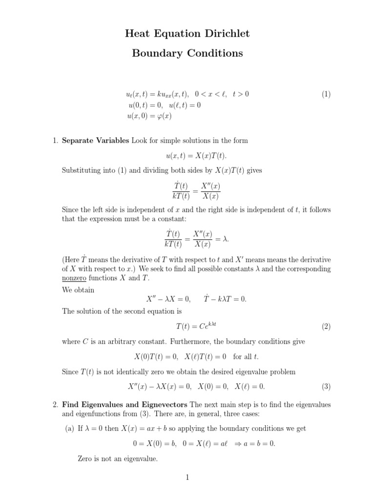 Example of Heat Equation Solved For Exam | PDF | Computers