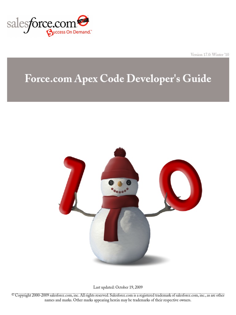 Salesforce Apex Language Reference Pdf Salesforcecom Application Programming Interface
