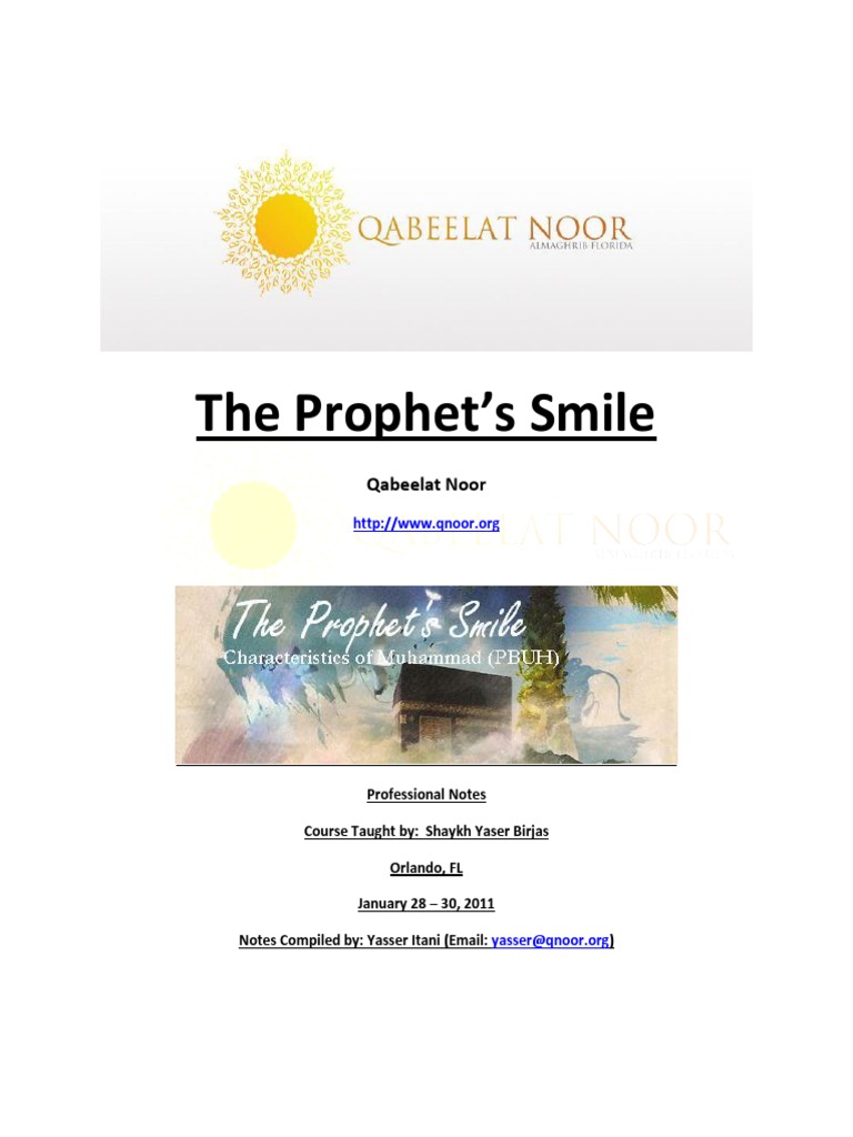 The Prophet's Smile Notes | PDF | Jesus In Islam | Muhammad