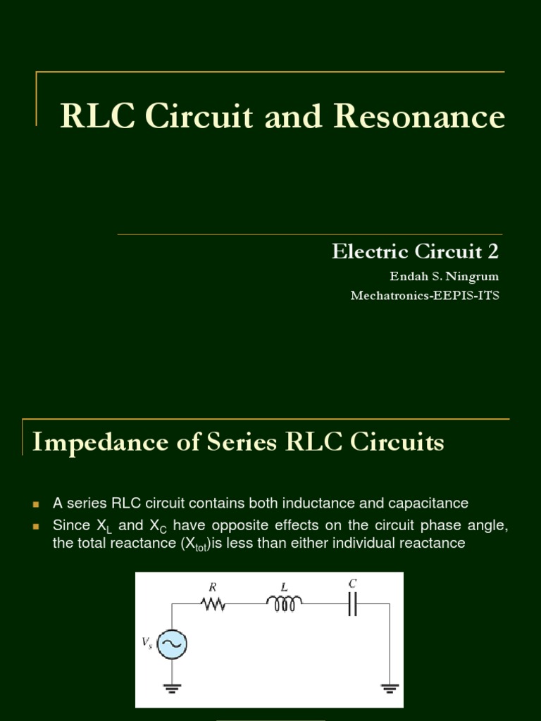 01 RLC Circuit and Resonance | PDF | Electrical Impedance | Electronic ...