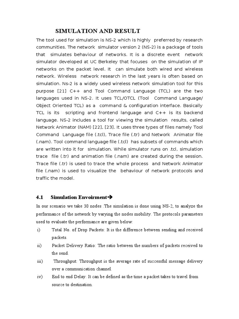 Simulation and Result | PDF | Network Packet | Routing